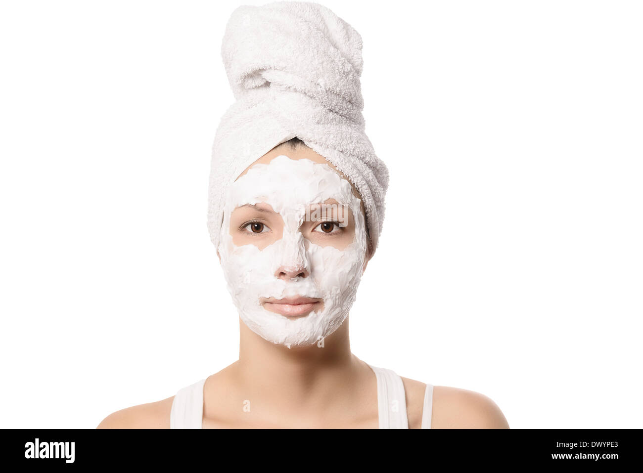 Woman relaxing in face mask hi-res stock photography and images - Alamy