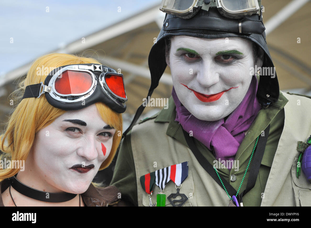 Excel, London, UK. 15th March 2014. Two people in Cosplay outfits at ...