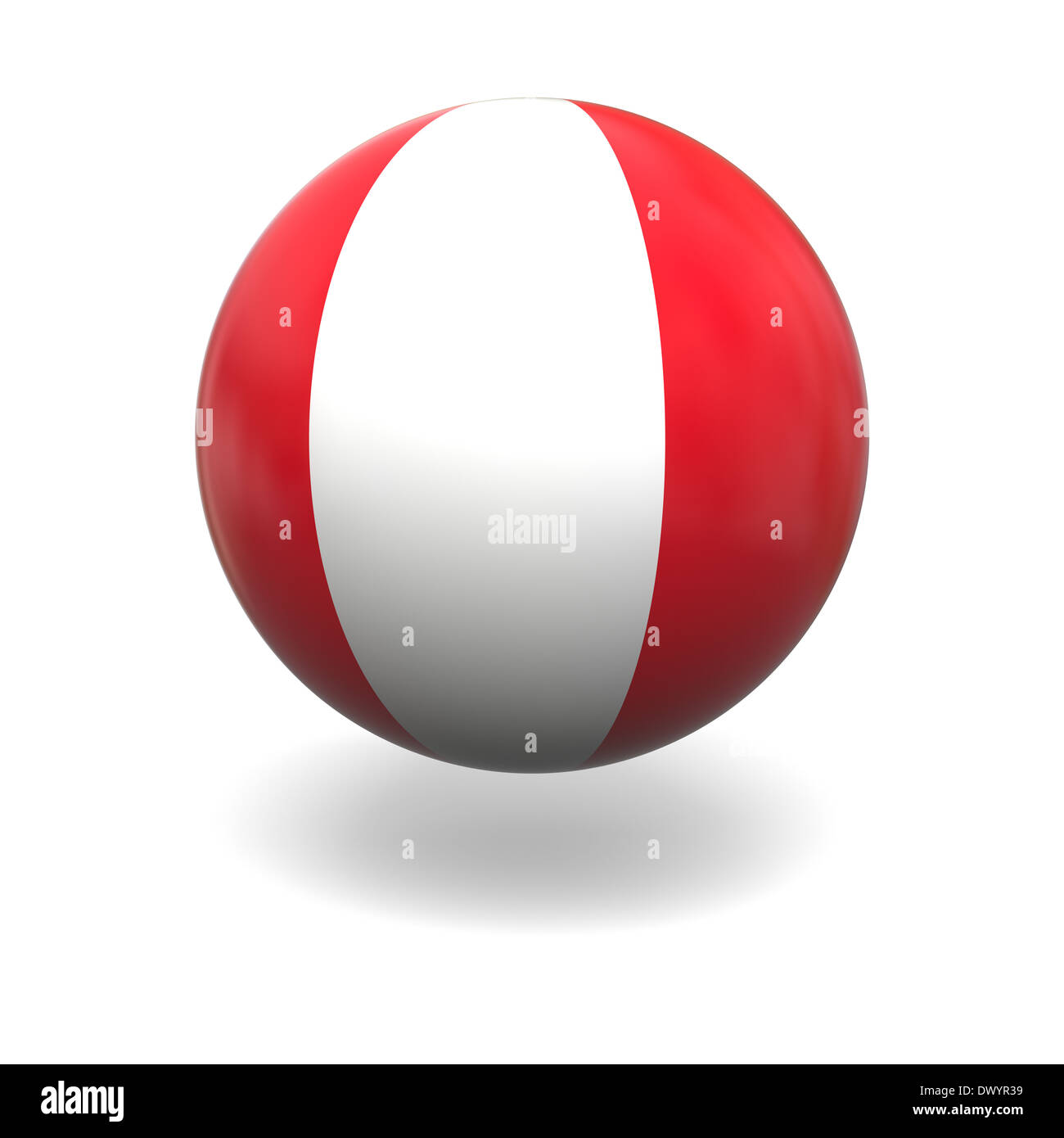 National flag of Peru on sphere isolated on white background Stock ...