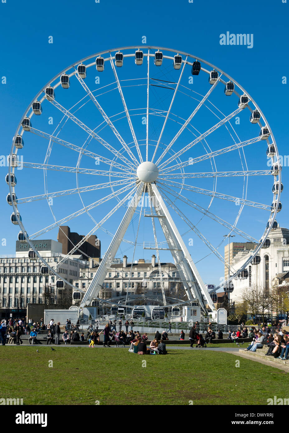 The Manchester Wheel, Piccadilly Gardens, Manchester, England, UK Stock ...