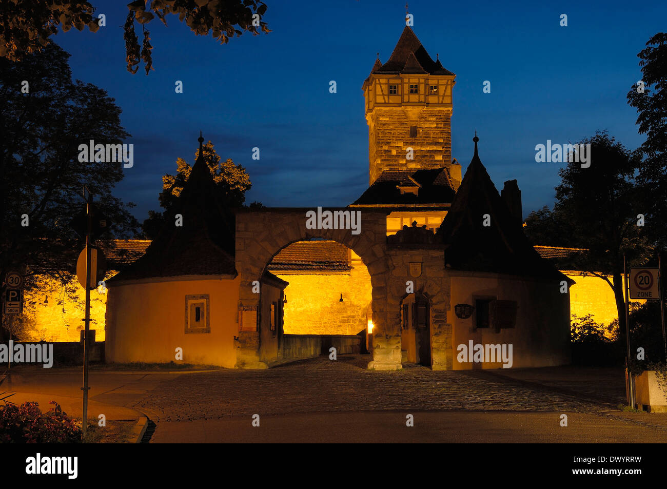Rodertor, Rothenburg ob der Tauber Stock Photo - Alamy