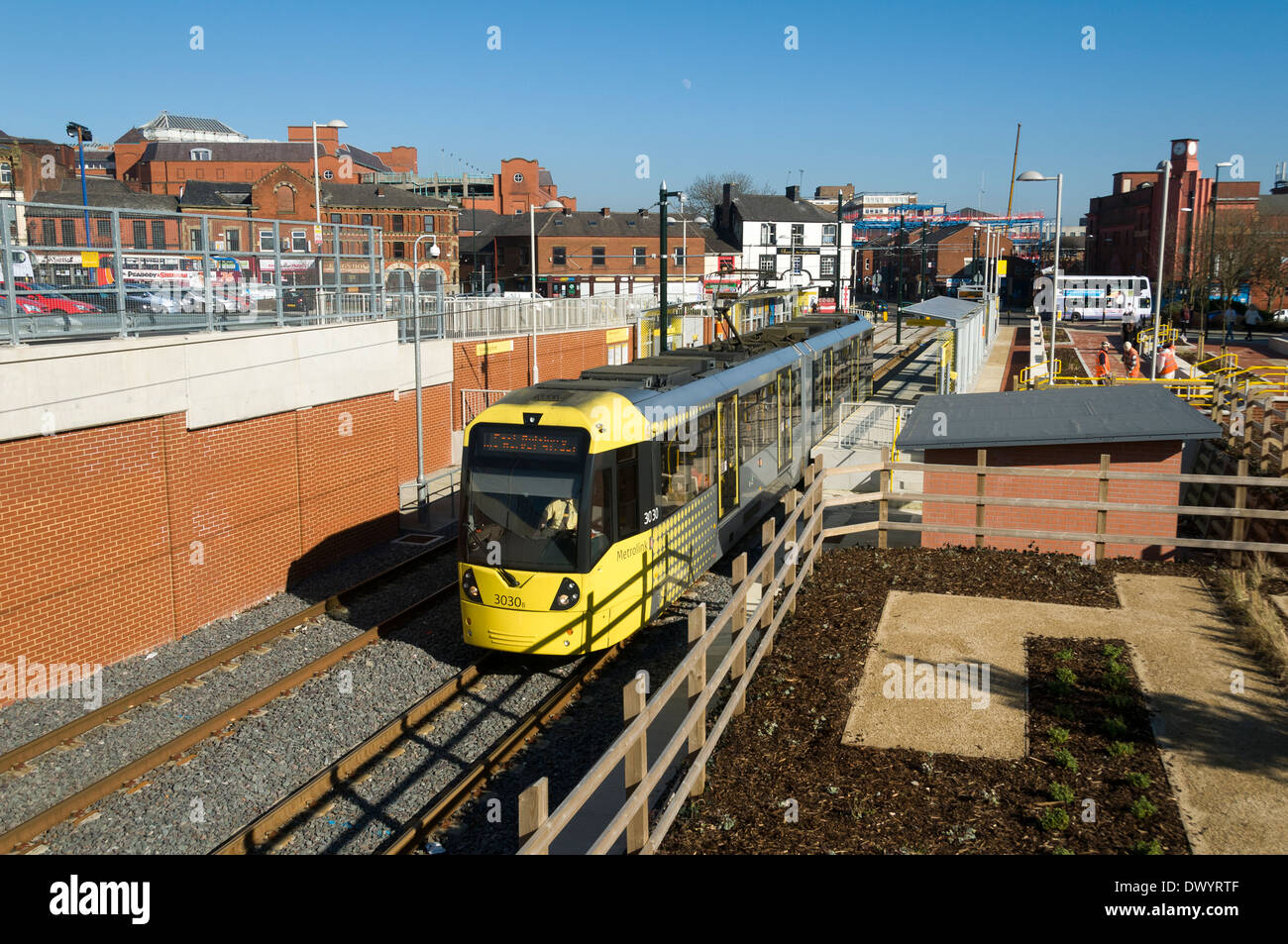 King Street Metrolink tram stop, Oldham, Greater Manchester, England ...