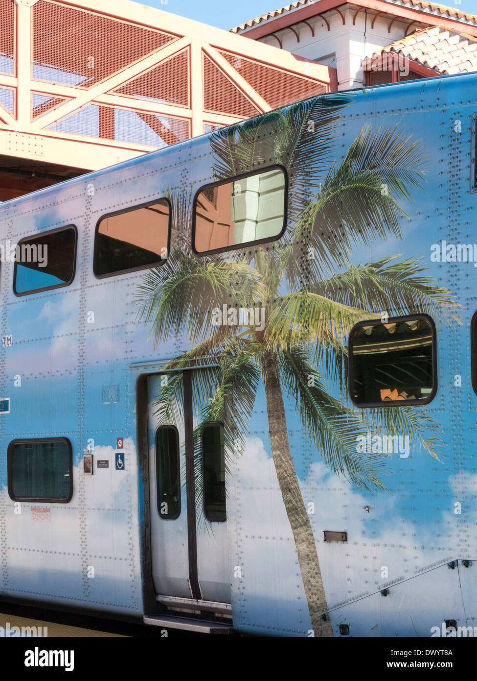 Tri-Rail Railroad Passenger Car at Ft Lauderdale Station, FL, USA Stock ...