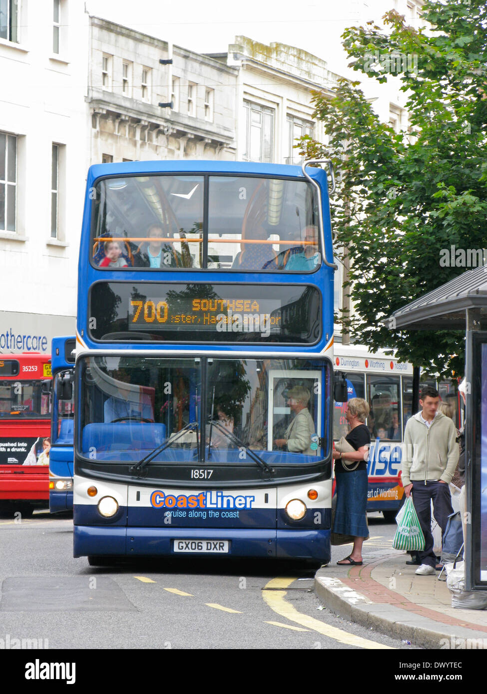 Stagecoach buses in Worthing town centre West Sussex UK Stock Photo - Alamy