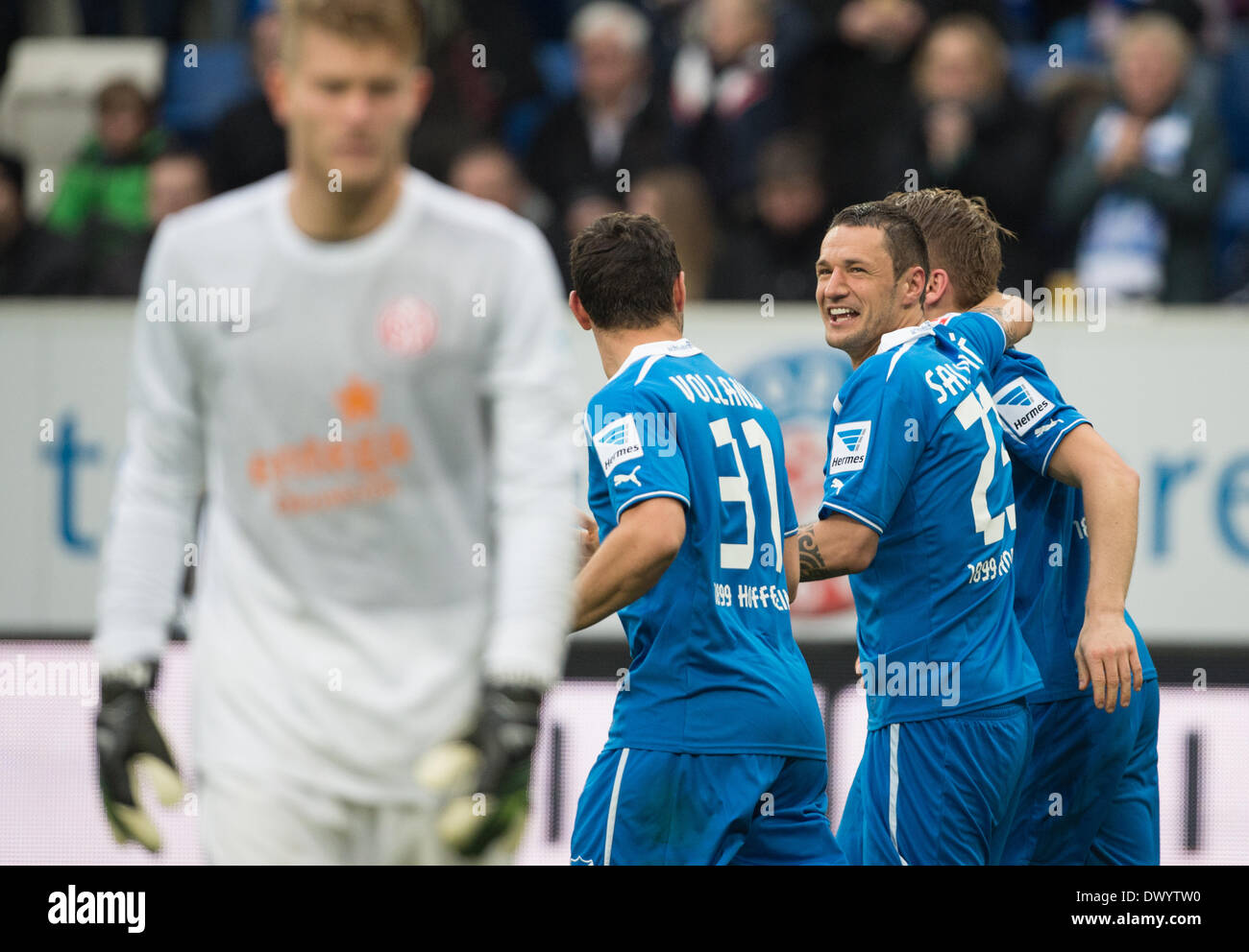 Sinsheim, Germany. 15th Mar, 2014. Hoffenheim's Sejad Salihovic ...