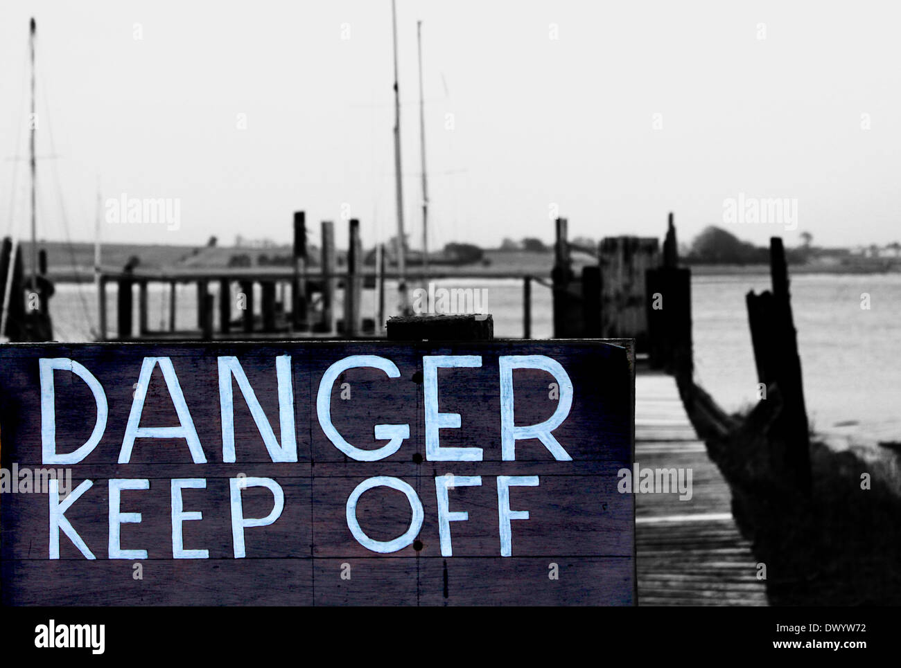 Danger keep off sign hi-res stock photography and images - Alamy