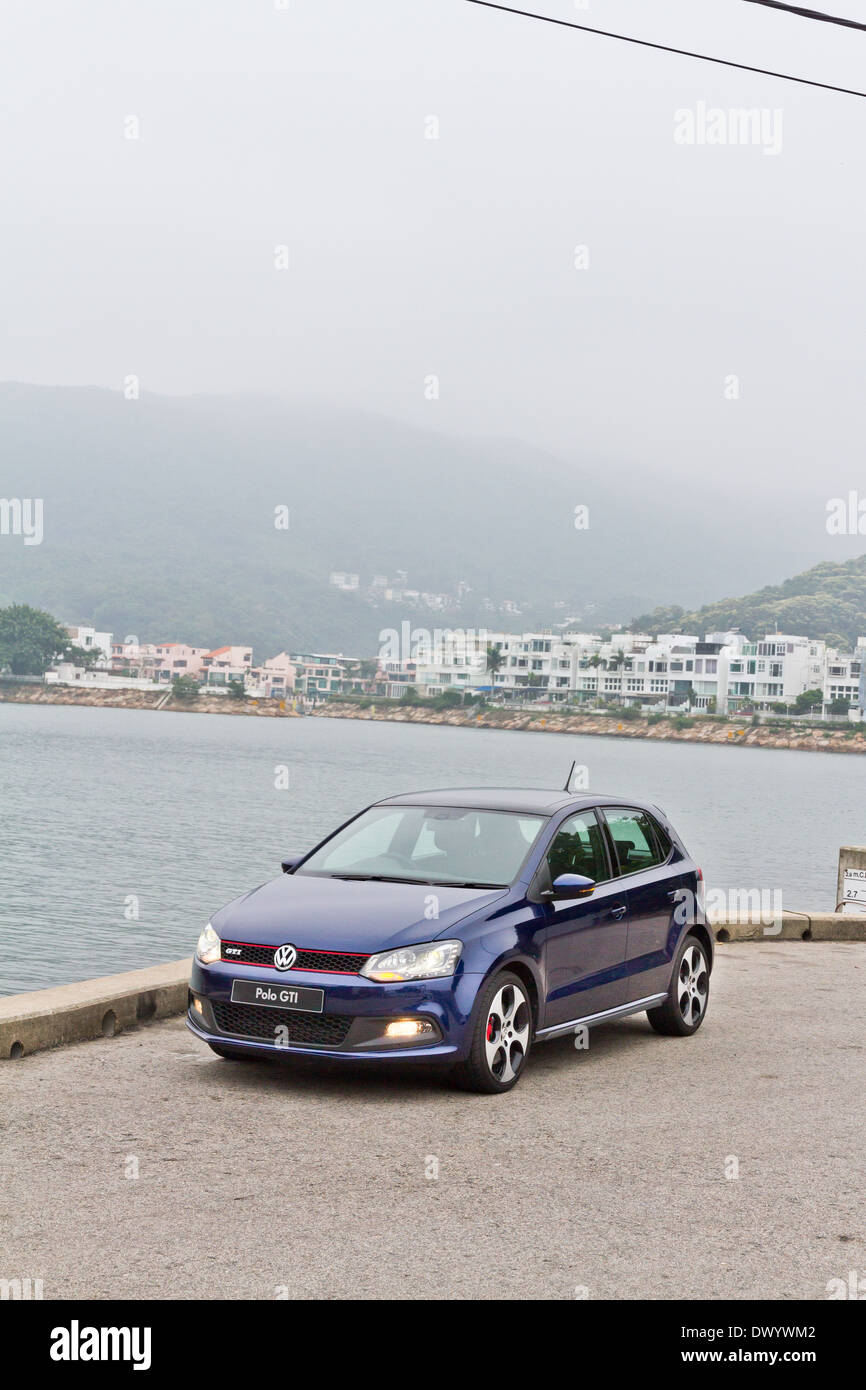 Volkswagen Polo GTI 2013 Model with blue colour Stock Photo - Alamy