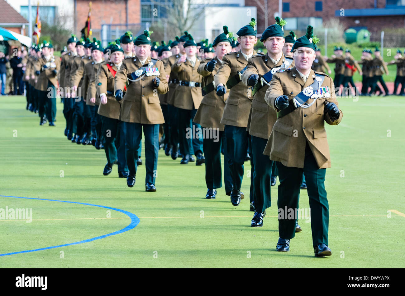 Lisburn, Northern Ireland. 15 Mar 2014 - Soldiers from the Royal Irish ...