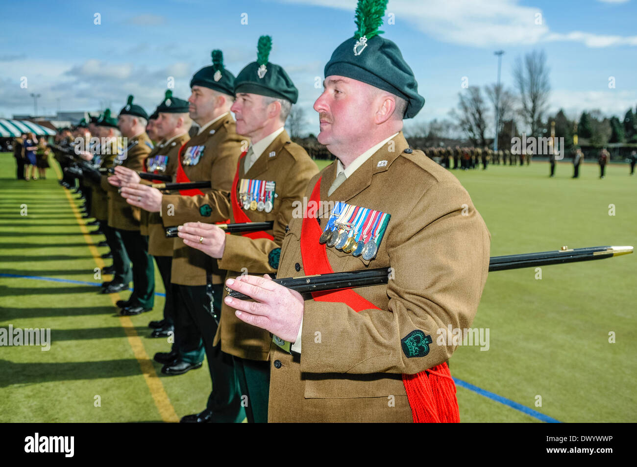 Lisburn, Northern Ireland. 15 Mar 2014 - Officers of the Royal Irish ...