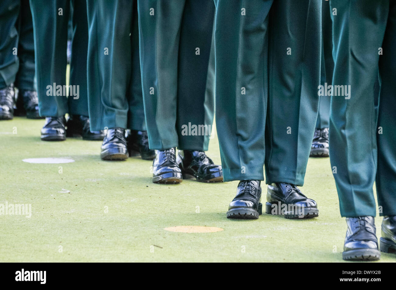 Soldier feet as they line up on parade Stock Photo - Alamy