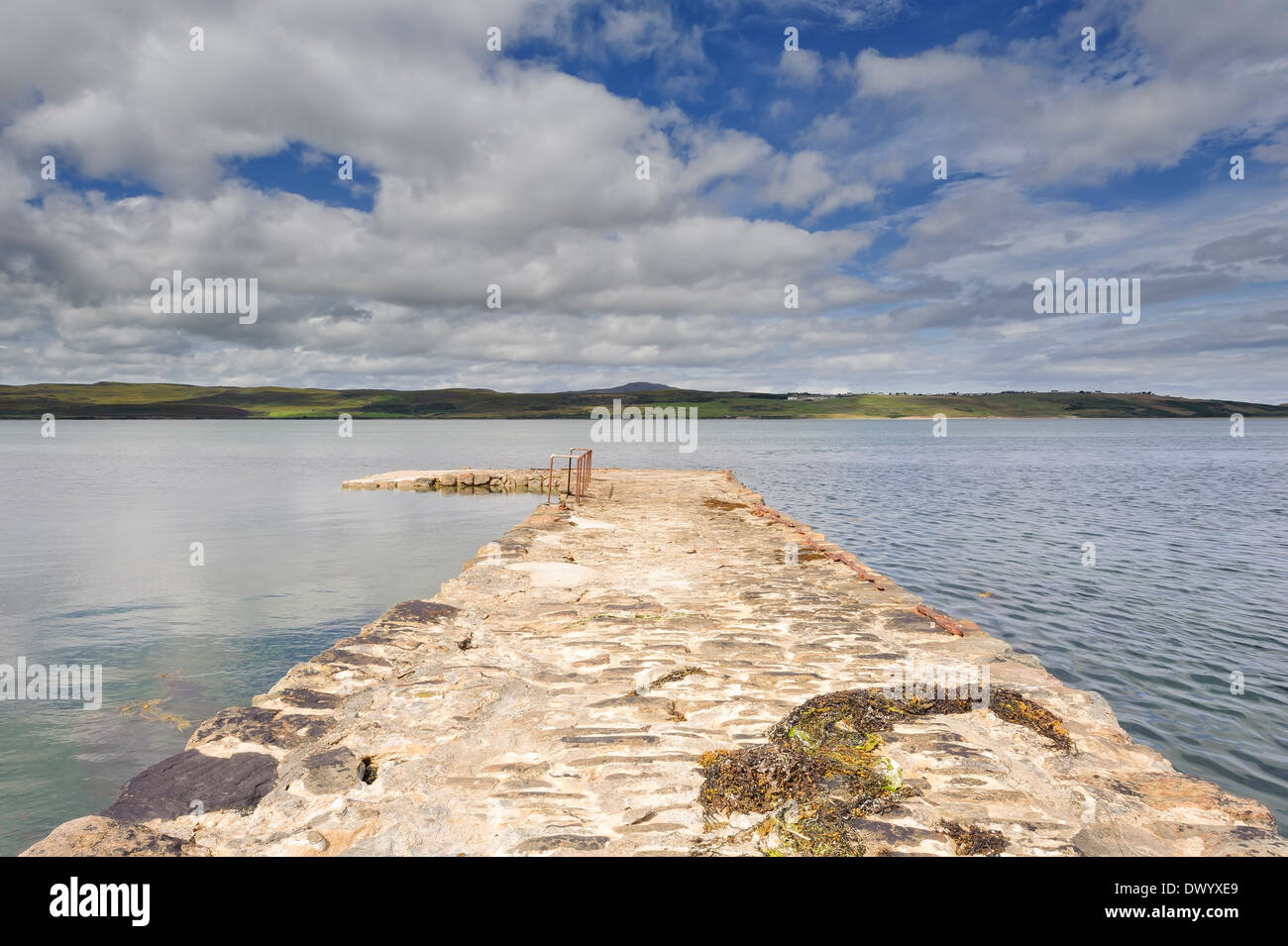 An old stone pier at the Kyle of Tongue, in northern Scotland Stock ...