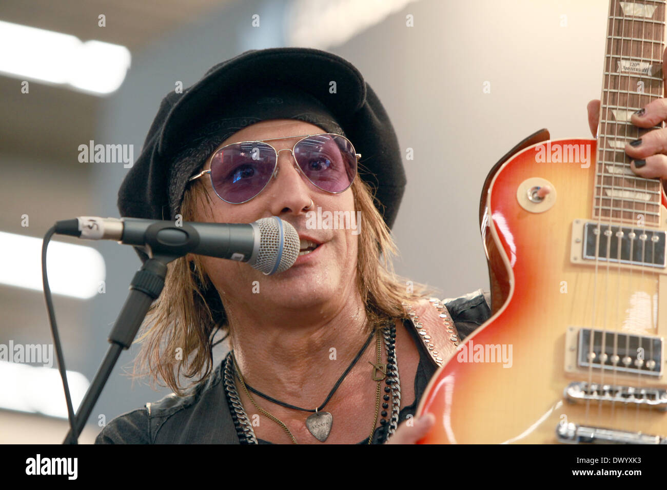 US guitarist Ryan Roxie of the Alice Cooper Band speaks at the music ...