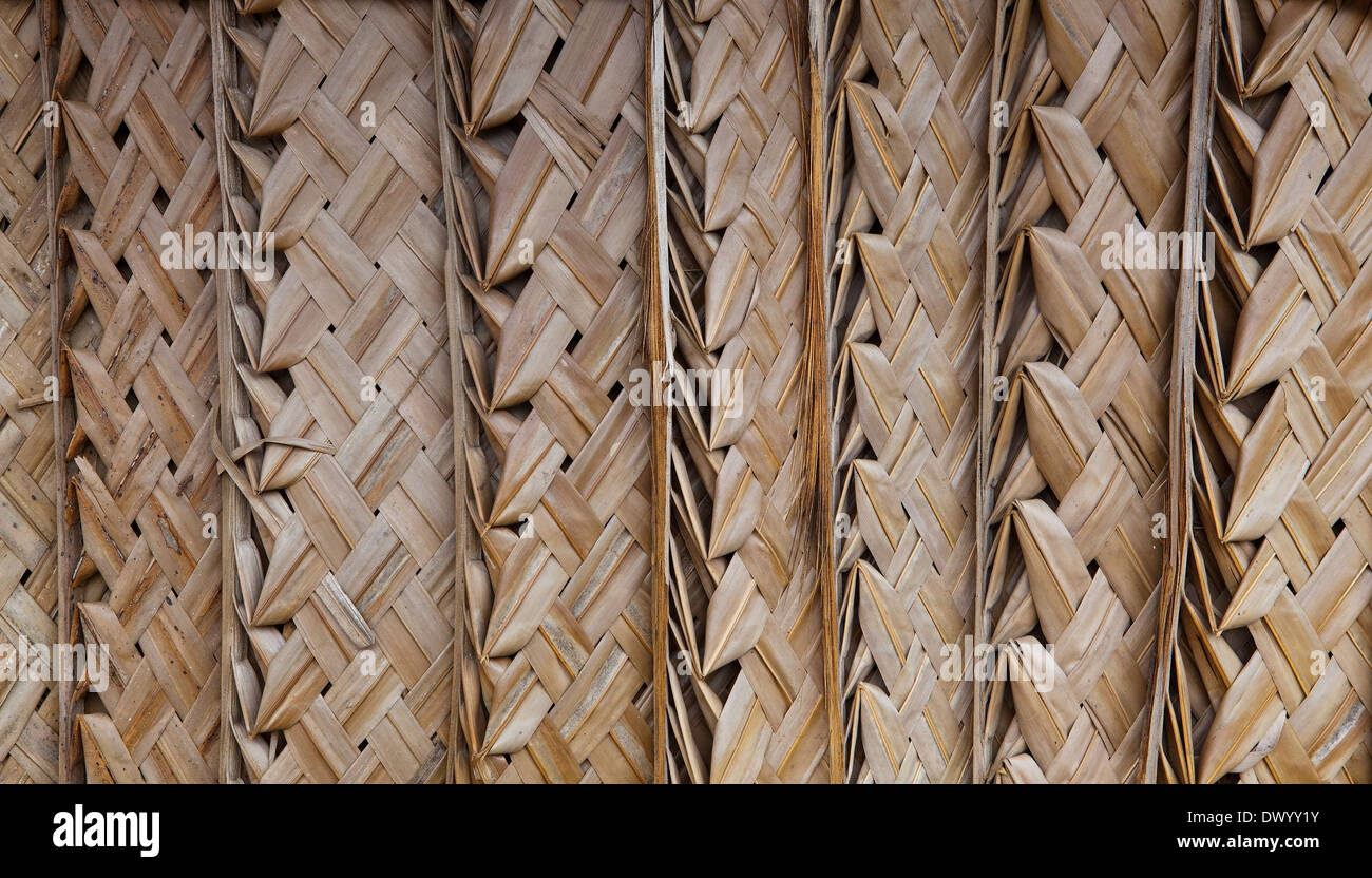 Natural background patterns and textures of woven palm leaves Stock ...