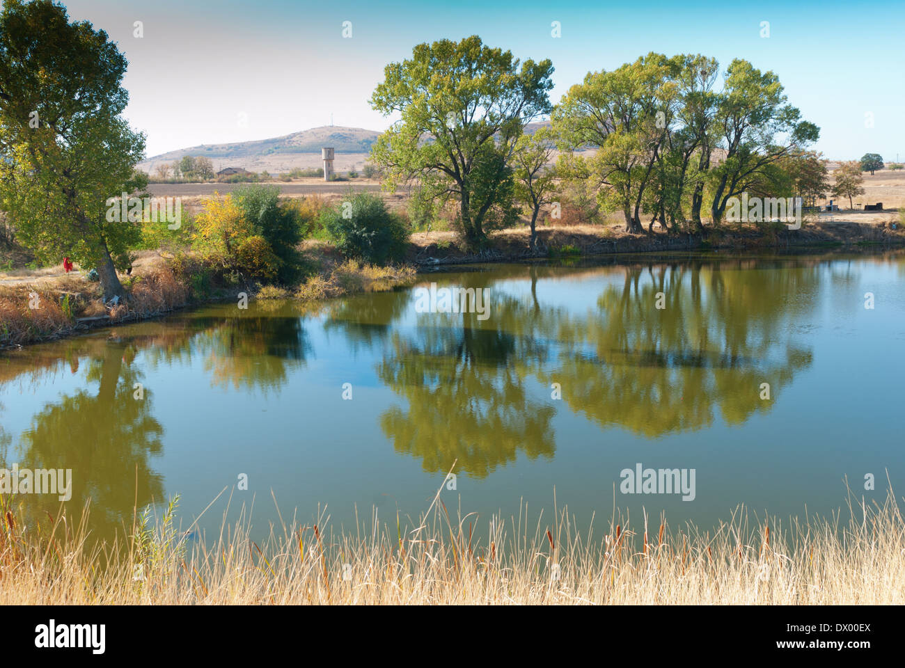 Photograph of a small lake Stock Photo - Alamy