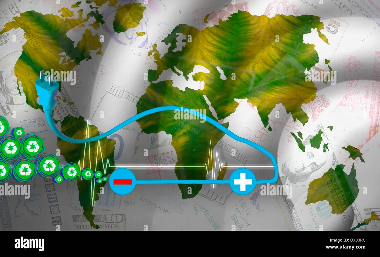 Electric world map hi-res stock photography and images - Alamy