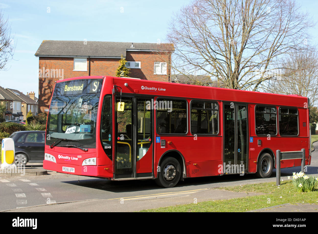 Bus in Banstead, Surrey, England Stock Photo - Alamy