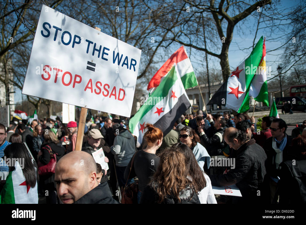 UK, London, 15th of March 2014, occur the 3rd Anniversary of the Syrian ...