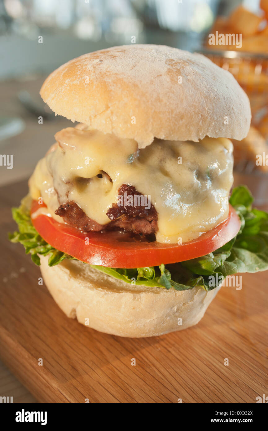Burger on a platter hi-res stock photography and images - Alamy