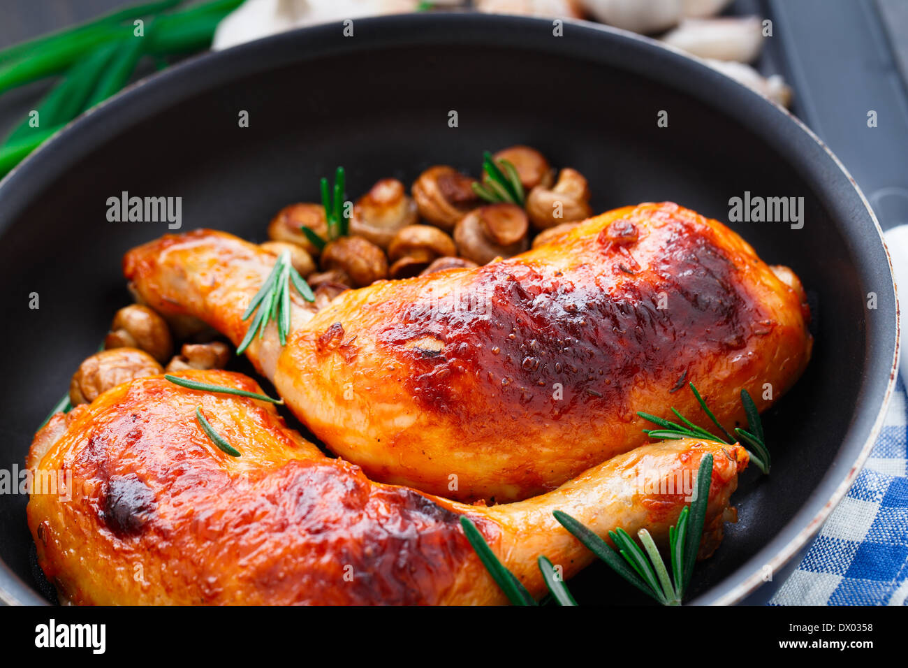 Roasted chicken legs Stock Photo - Alamy