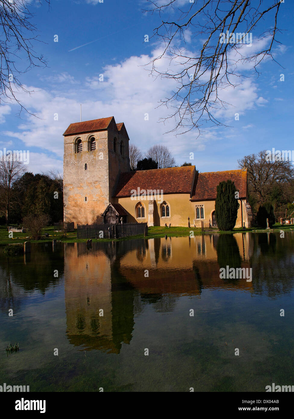 First signs of Spring but the St Bartholomew church in Fingest ...