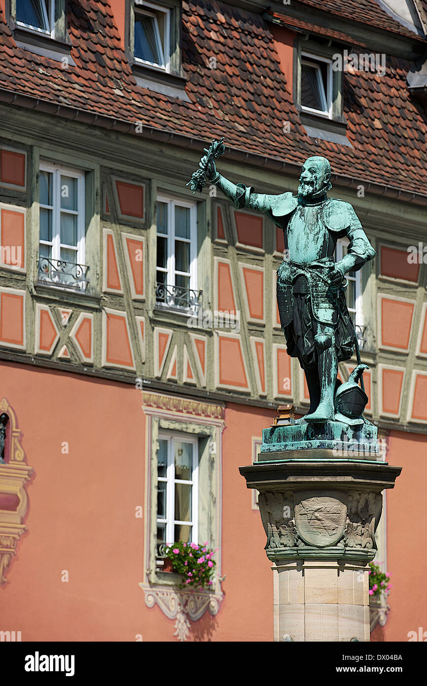 Statue in front of old Custom House, Colmar, France Stock Photo - Alamy