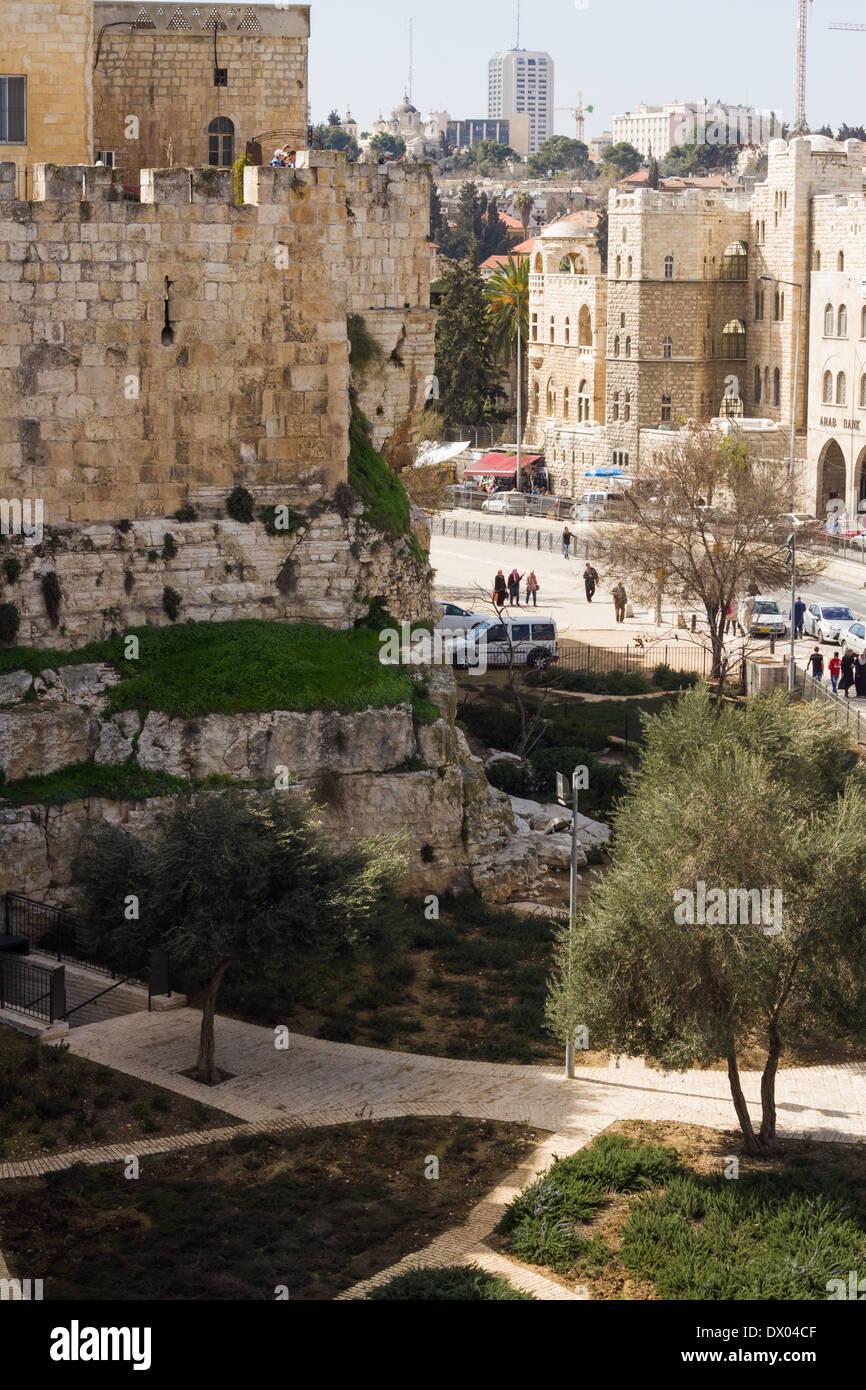 View on the landmarks of Jerusalem Old City, north side Stock Photo - Alamy