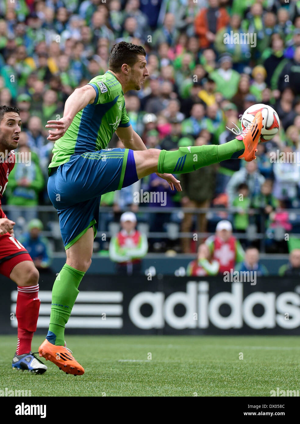 March 15, 2014. Seattle Sounders FC forward Kenny Cooper #33 in action ...