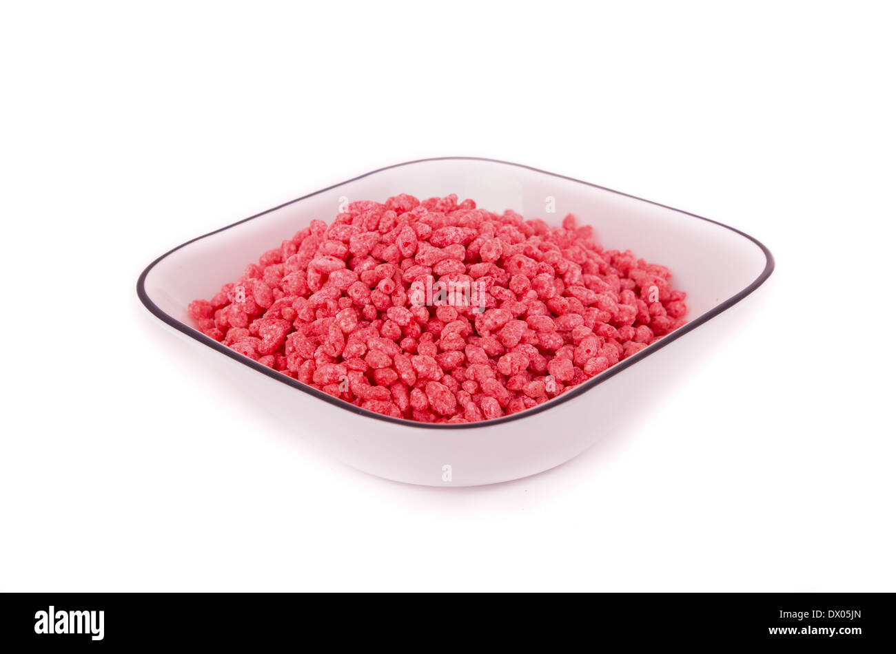 Bowl of cheerios with milk Cut Out Stock Images & Pictures - Alamy