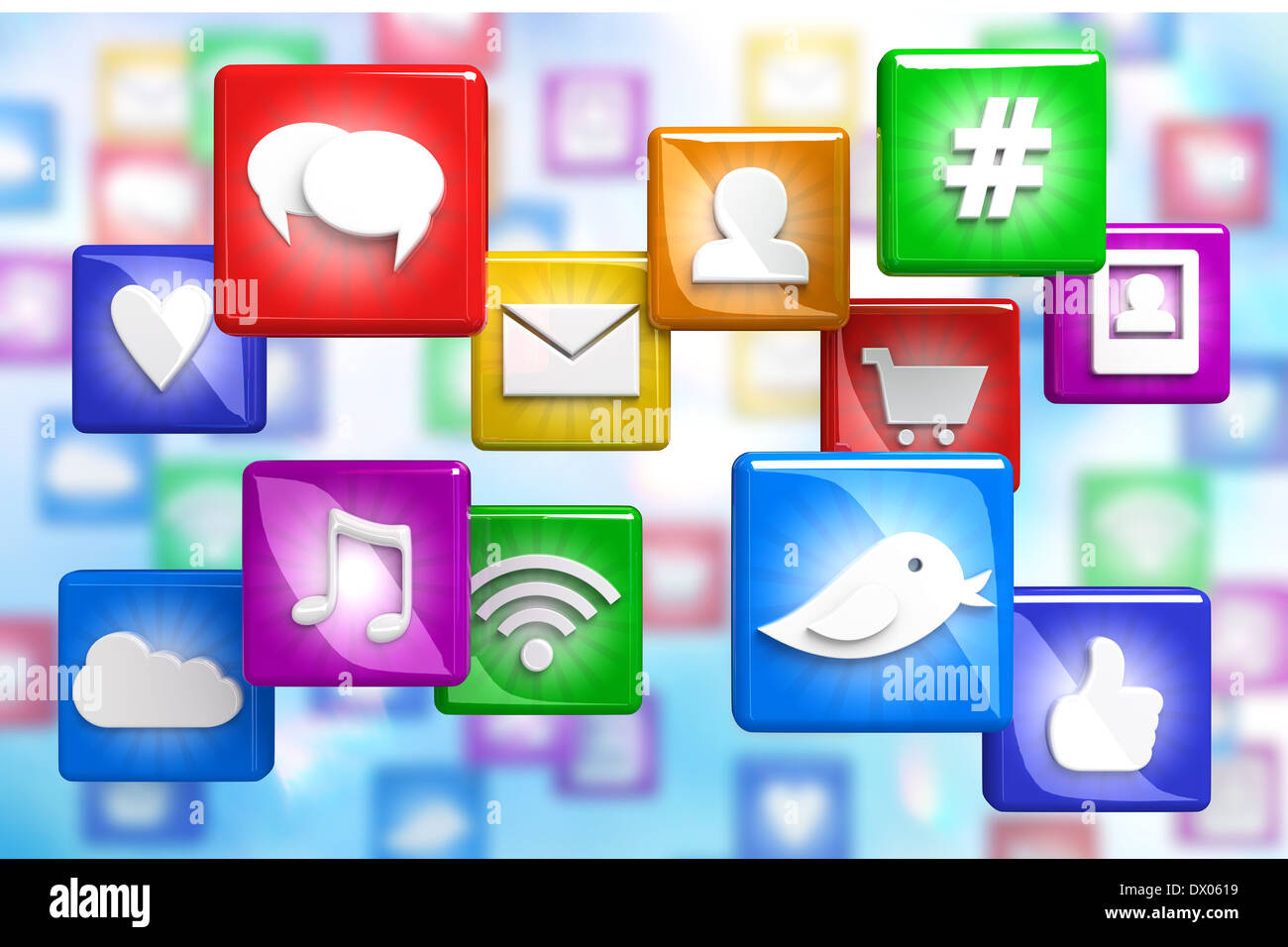 Social media background Stock Photo - Alamy