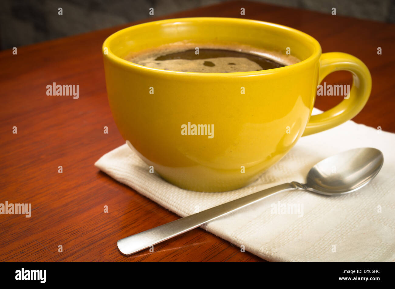 yellow coffee cup Stock Photo - Alamy