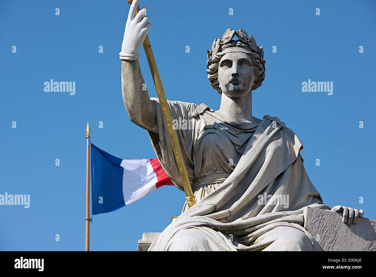 Statue in front of Bourbon Square in Paris, France Stock Photo - Alamy