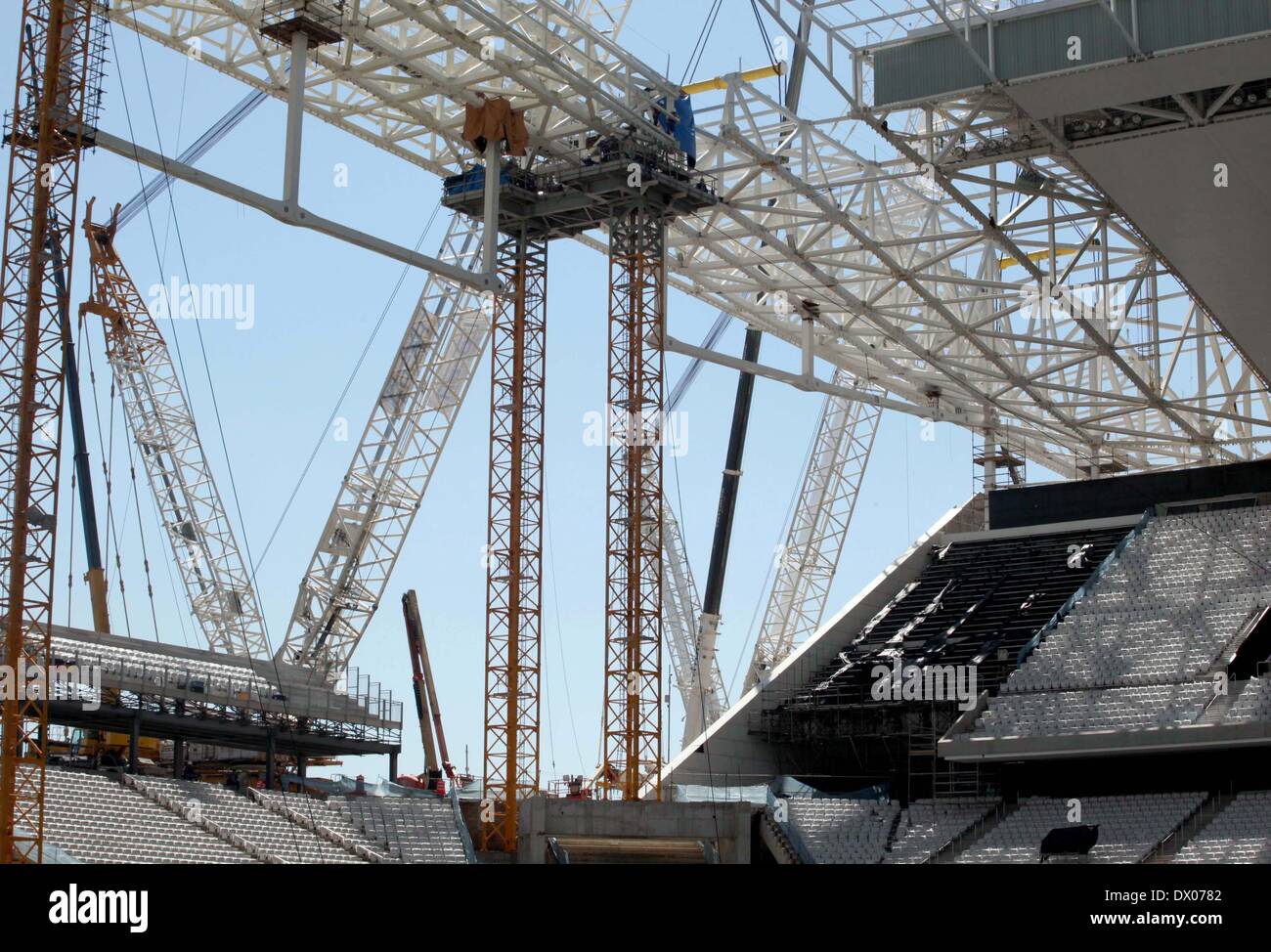 Sao Paulo, Brazil. 15th Mar, 2014. View of the bleachers of the ...