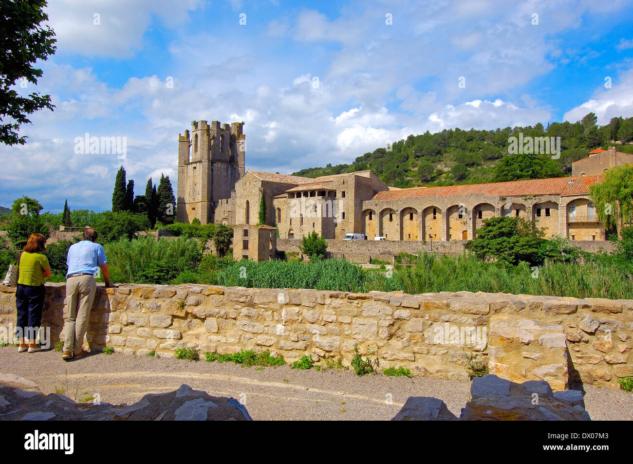 Sainte-Marie de Lagrasse Abbey, Lagrasse Stock Photo - Alamy