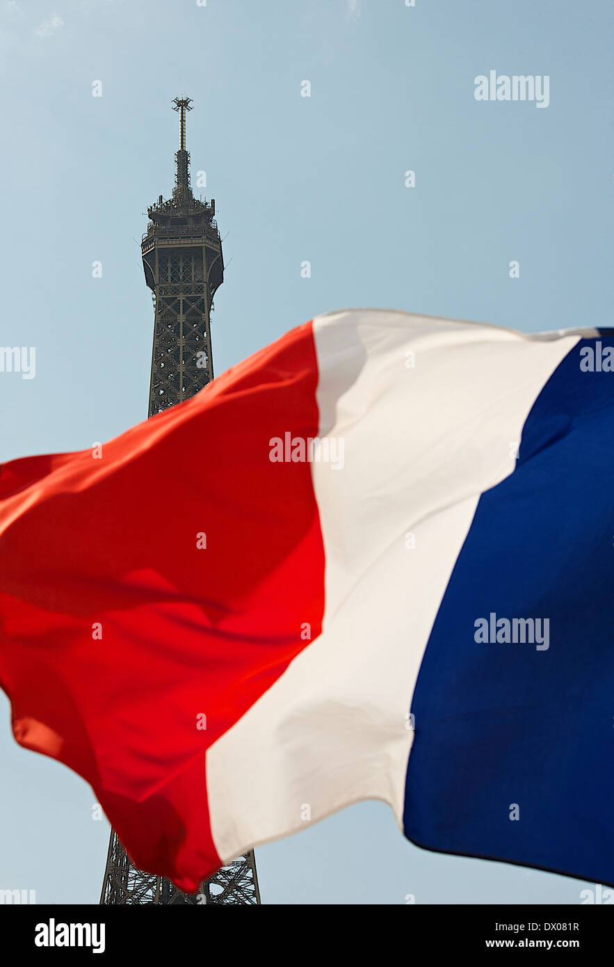 Eiffel tower paris flag hi-res stock photography and images - Alamy
