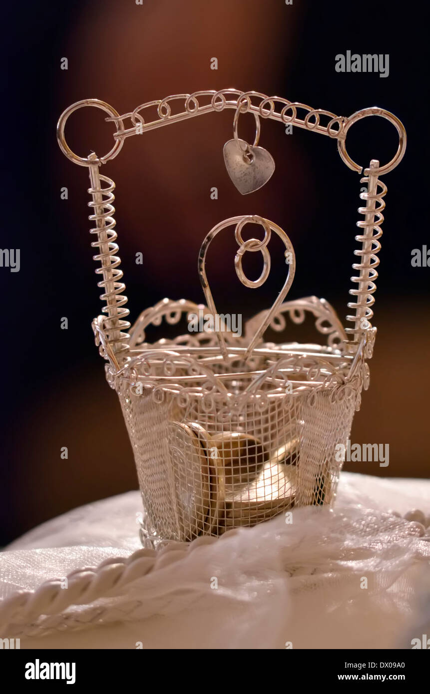 Arras and 13 coins symbolizing the groom's promise to his bride to ...