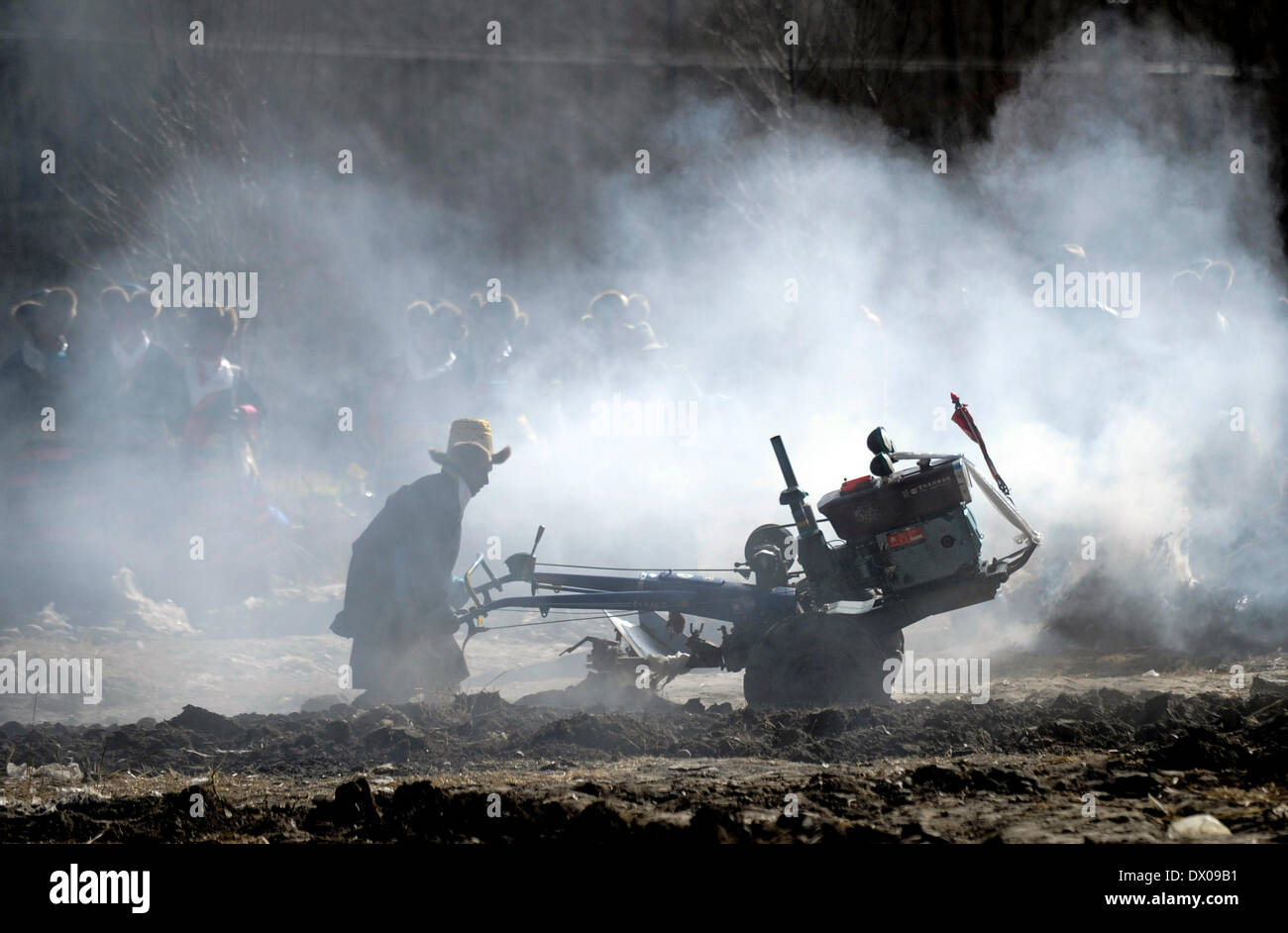 Lhasa, China's Tibet Autonomous Region. 16th Mar, 2014. A tractor ...
