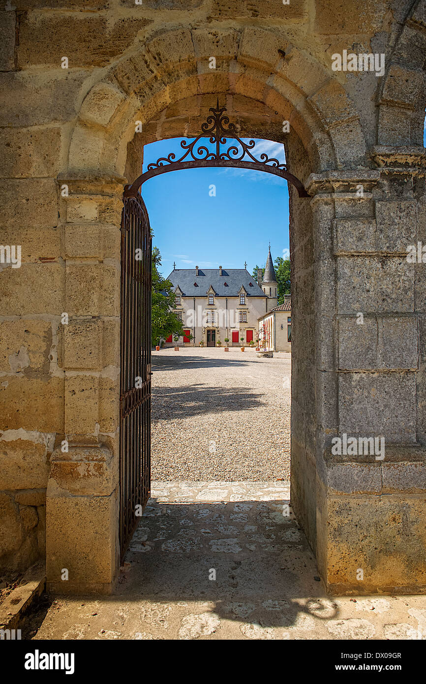 Chateau de Pressac Stock Photo - Alamy