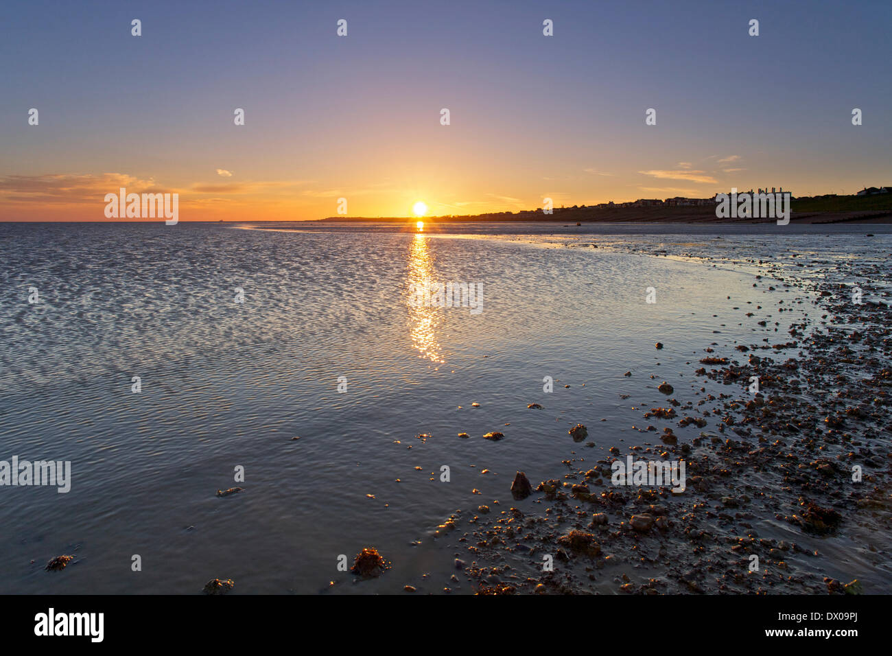Tankerton beach from the street shingle bank at low tide Stock Photo ...