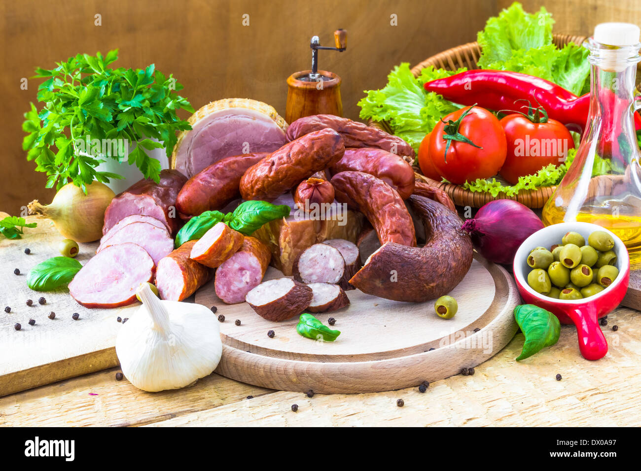 Assortment of meats hi-res stock photography and images - Alamy