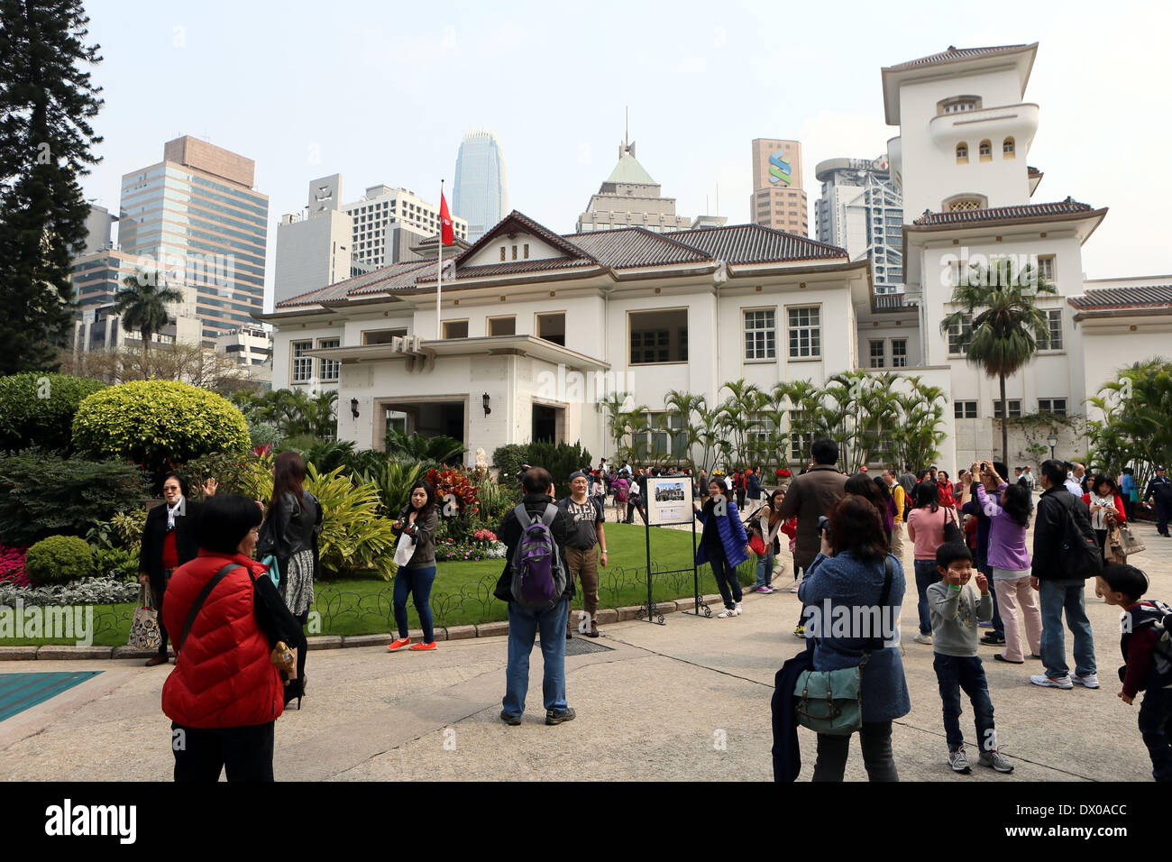 Hong Kong, China. 16th Mar, 2014. Residents visit the Government House ...