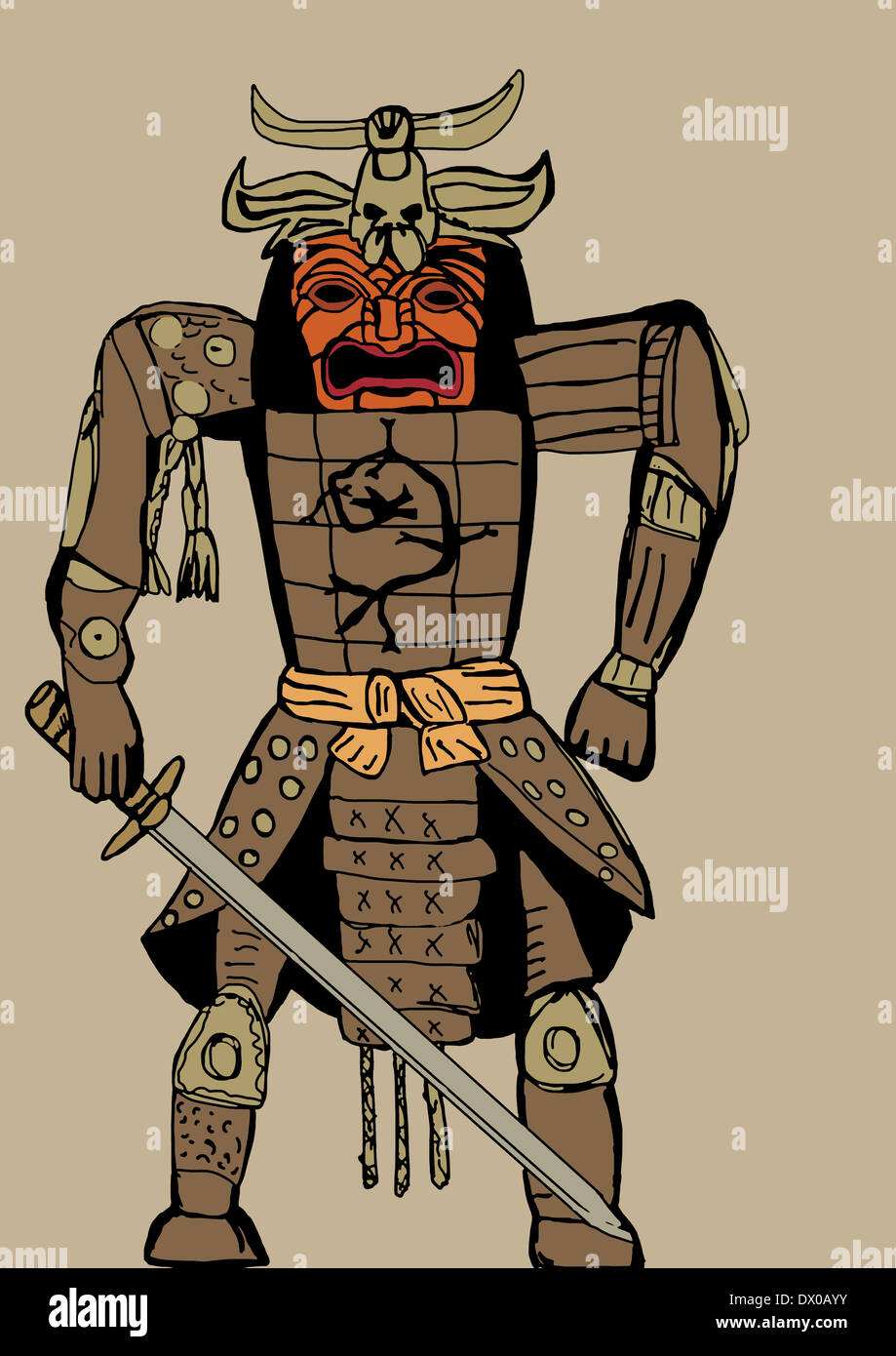 Samurai warrior painting hi-res stock photography and images - Alamy