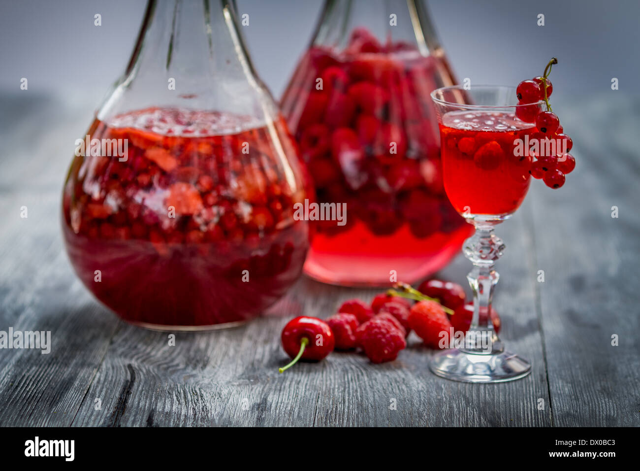 Liqueur made of wild berries Stock Photo - Alamy