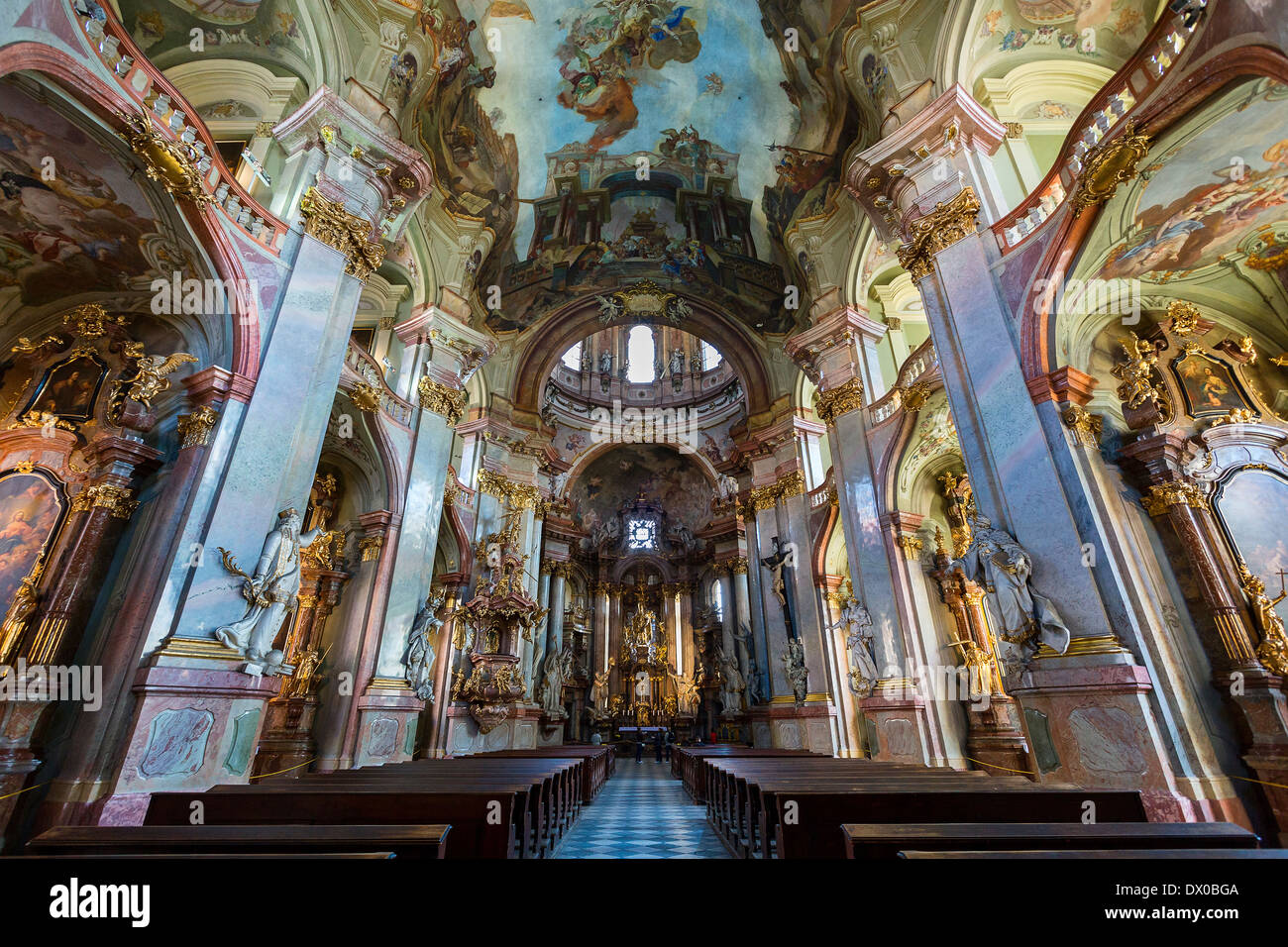 The baroque church of St. Nicholas Stock Photo - Alamy