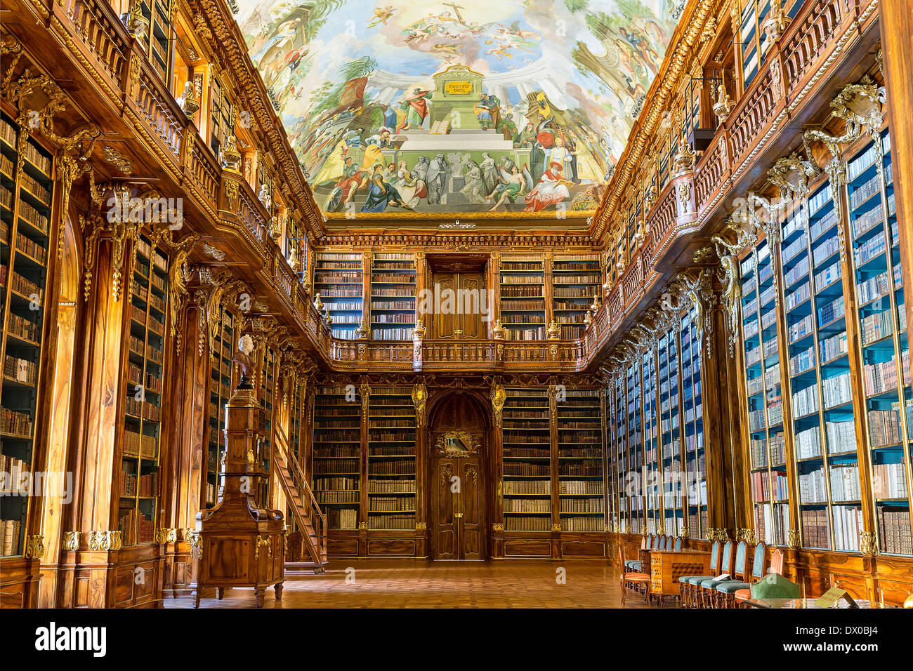 the interior of the Library in the Strahov Monastery, theological Room ...