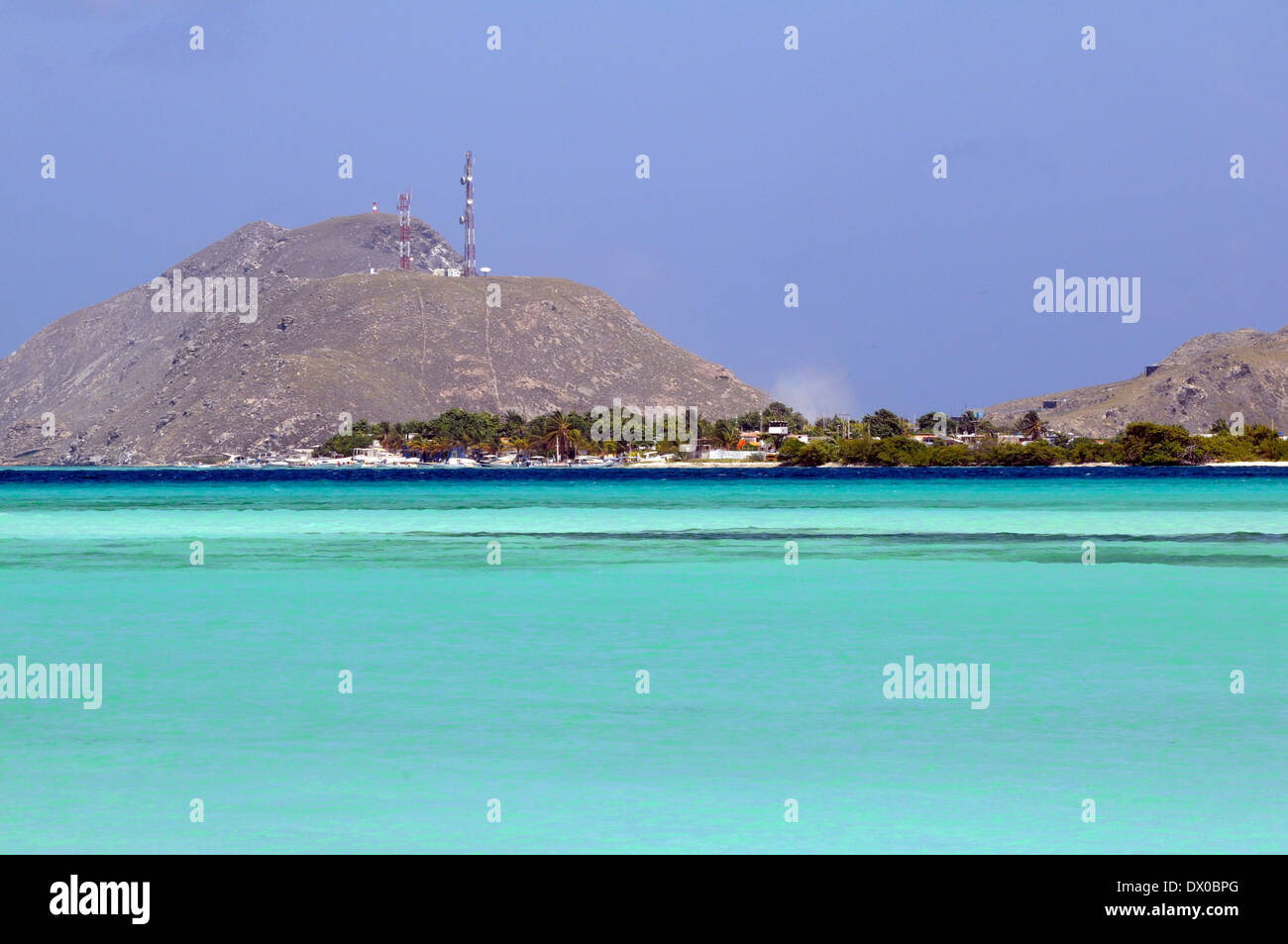 panorama on Gran Roque island, Venezuela Stock Photo - Alamy