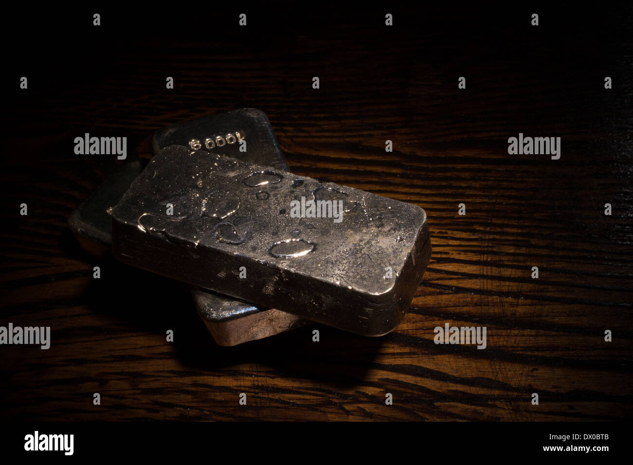 Pure raw silver ingot bars hi-res stock photography and images - Alamy