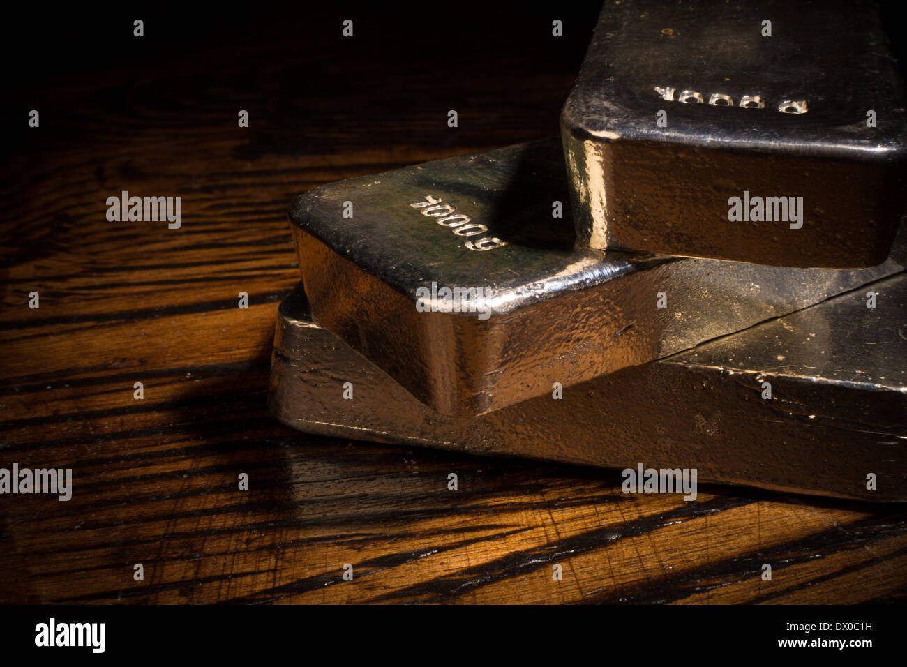 Pure raw silver ingot bars hi-res stock photography and images - Alamy