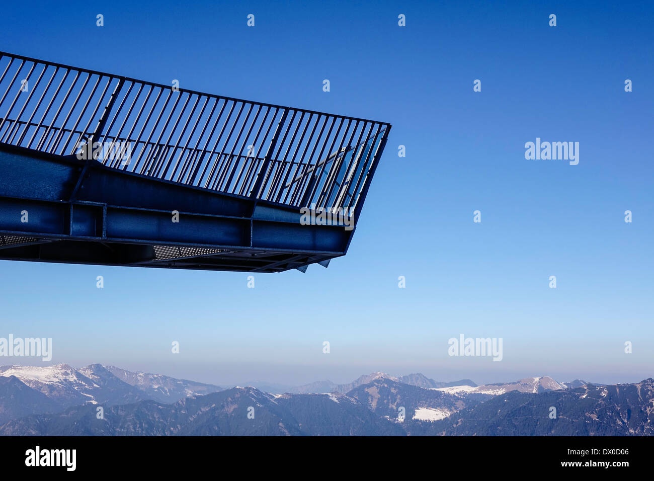 AlpspiX, viewing platform at the Alpspitzbahn, Mountain Station, Alpine ...