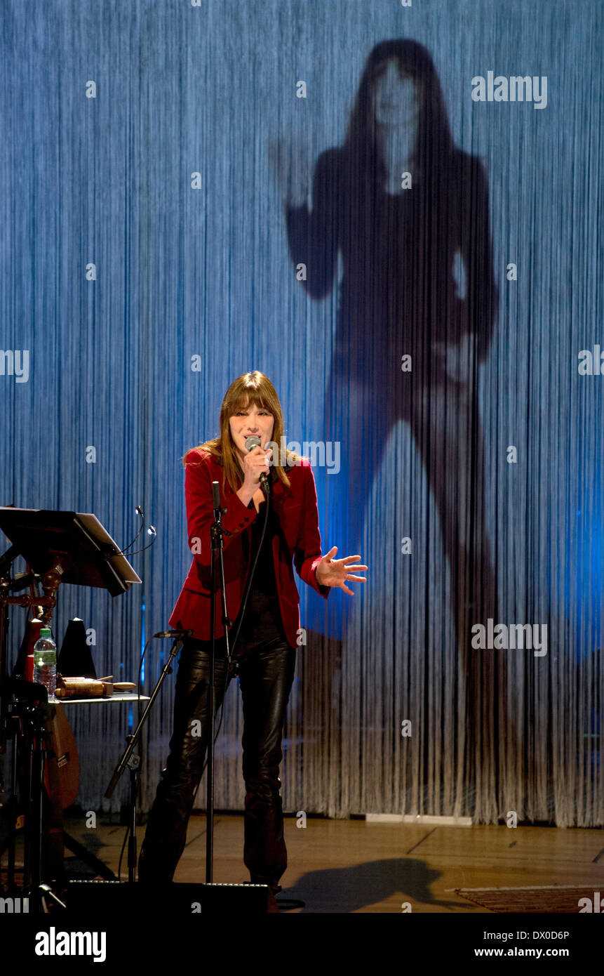 Munich, Germany. 15th Mar, 2014. French singer Carla Bruni Sarkozy ...