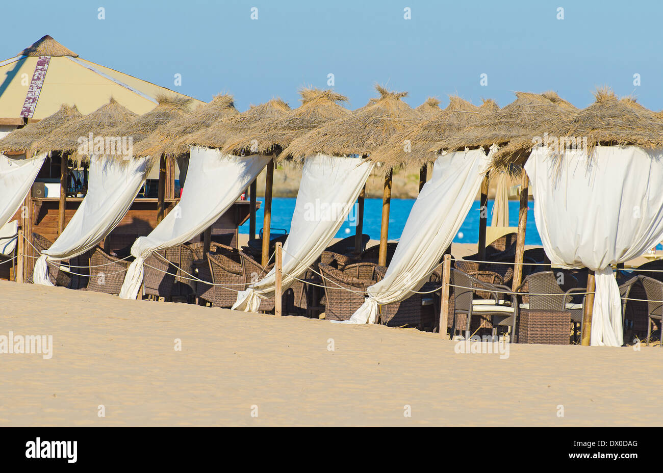 Restaurant or Cafe on the beach Stock Photo - Alamy